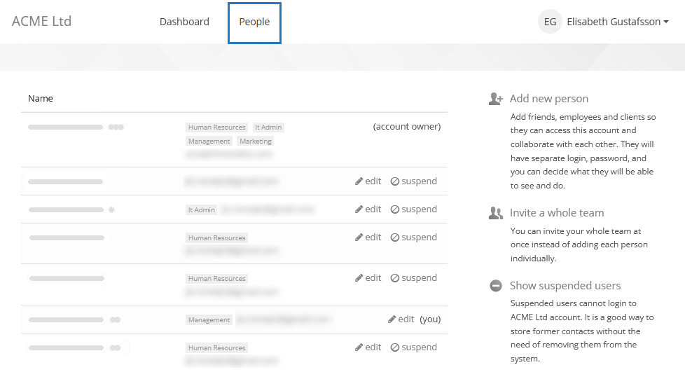 Who is an account user? | Kanban Tool Support