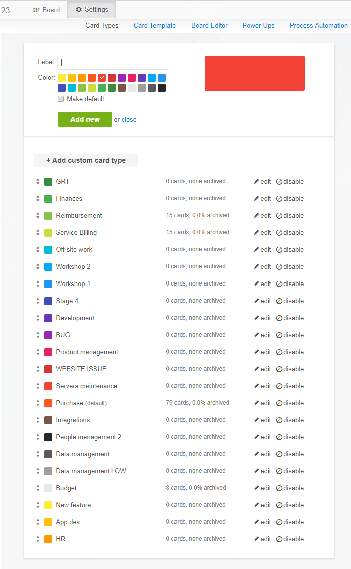 Card color change | Kanban Tool Support